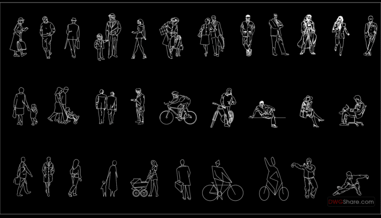 20.People Activity CAD Blocks - Free Cad Blocks, download DWG models ...