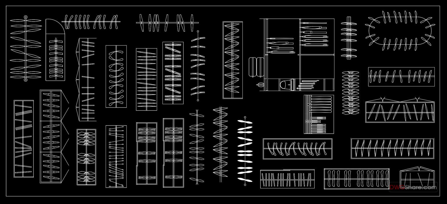 21.Free Wardrobe CAD Blocks