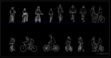 25.Cyclists CAD Blocks