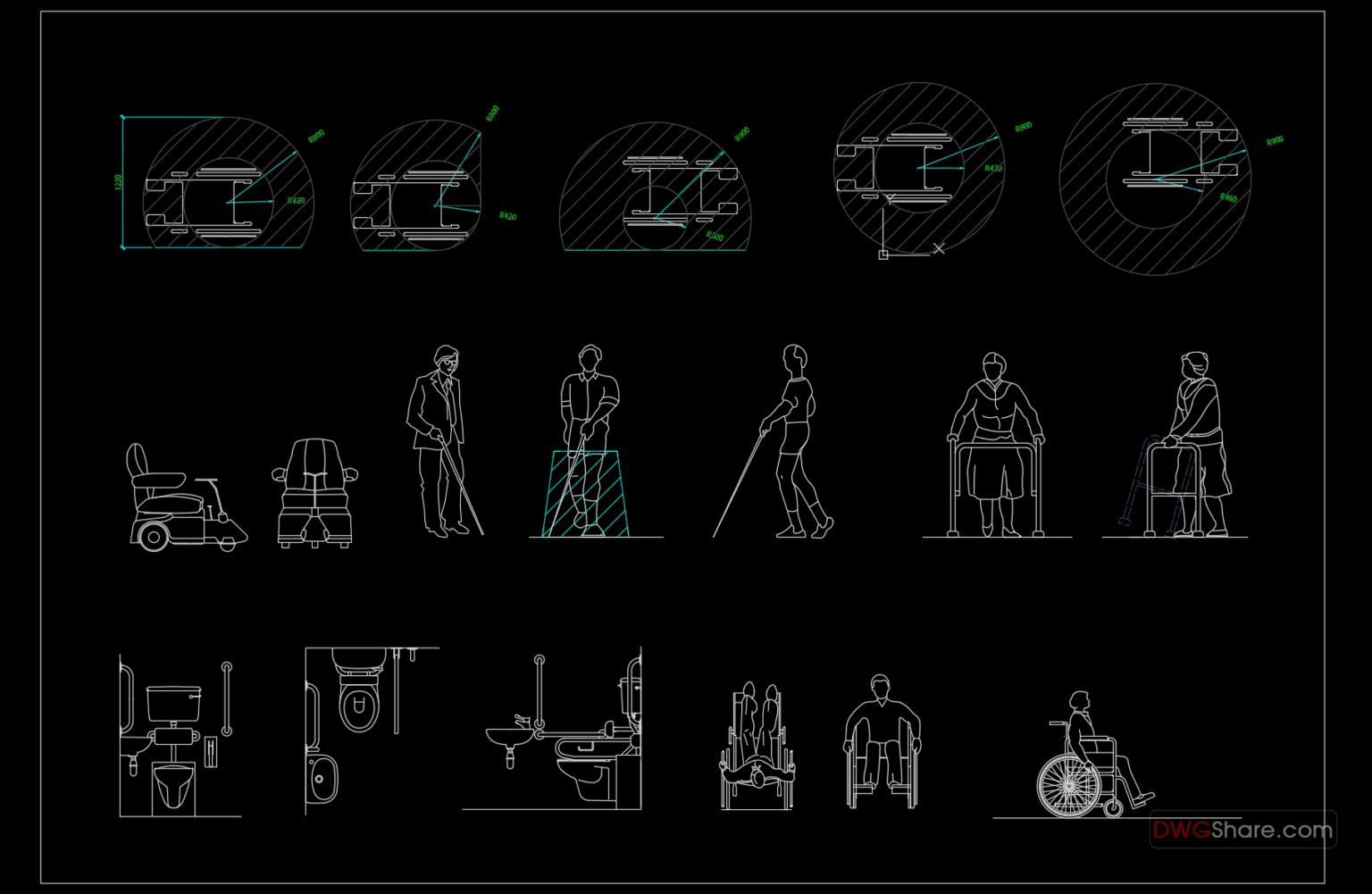 26.Disabled People CAD Blocks | Free Cad Blocks, download DWG models ...