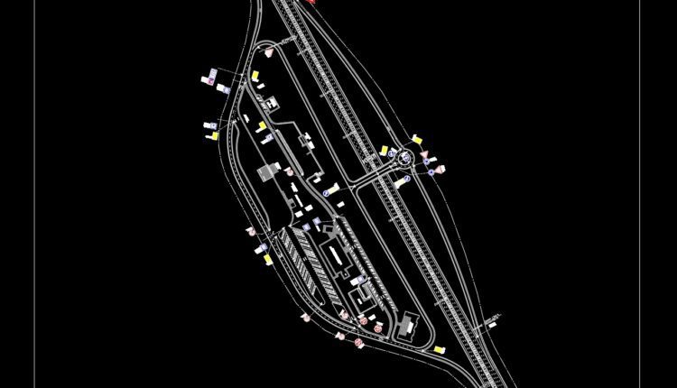 28.Cad File of Highway Tall Plaza With Roundabout Access For Free ...