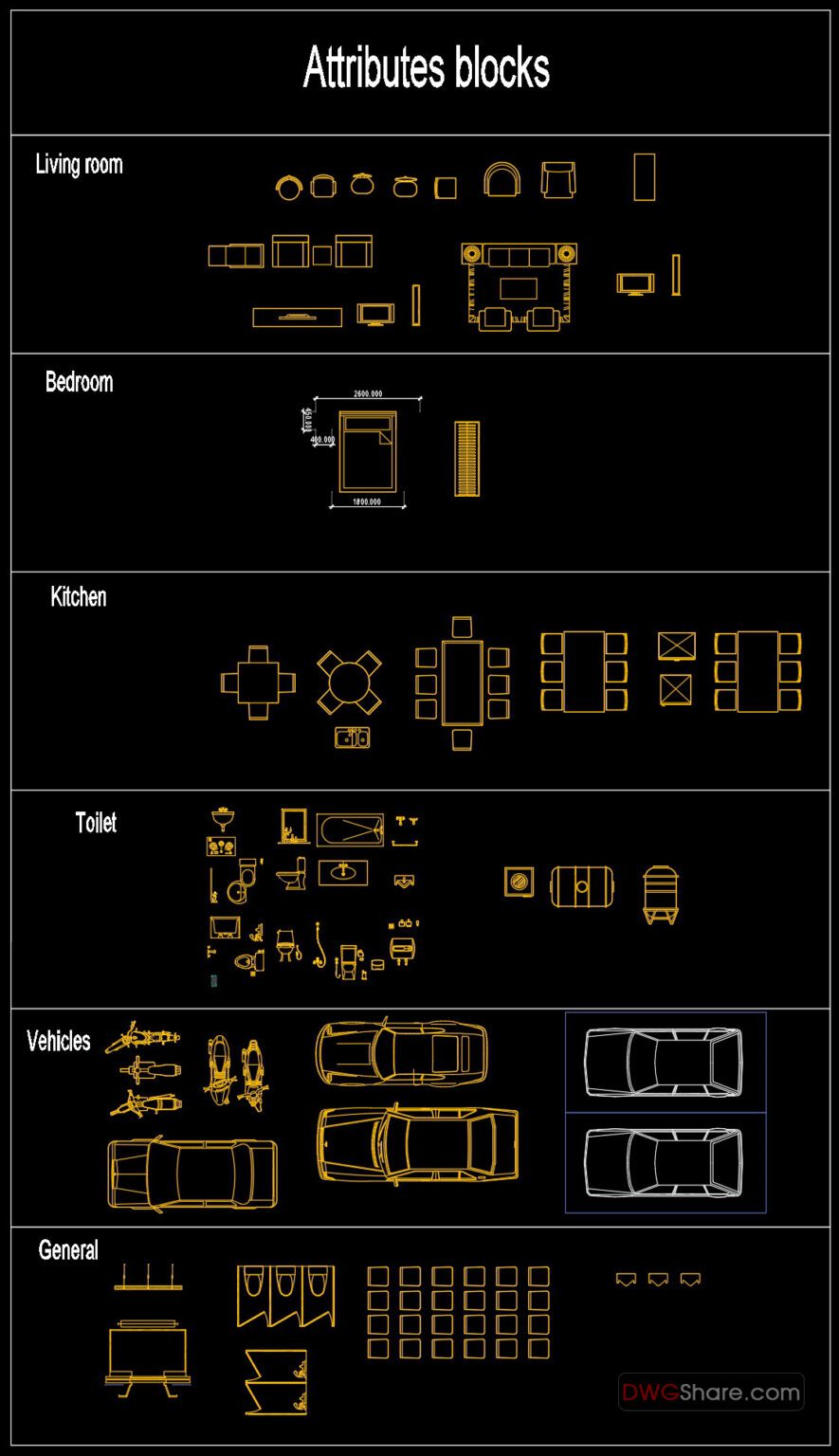31.Attributes blocks in AutoCAD free download