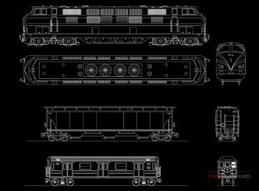 30.Trains CAD Blocks