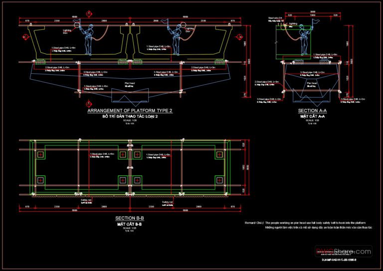 33.Design drawing the platform