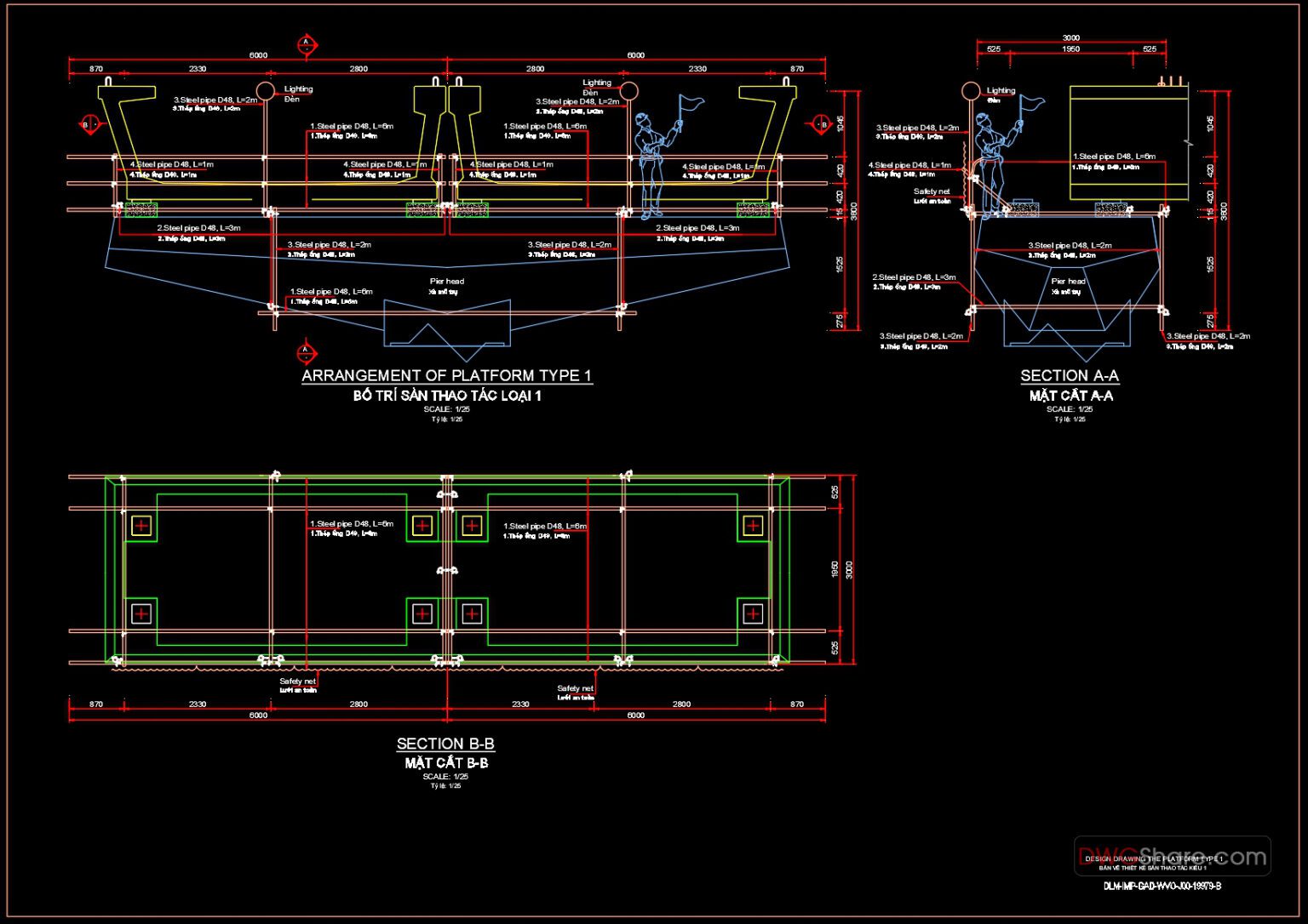 33.Design drawing the platform