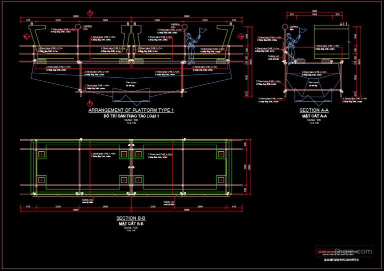 33.Design drawing the platform