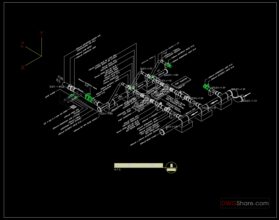 33.Piping Isometric 3D View Autocad Drawing DWG