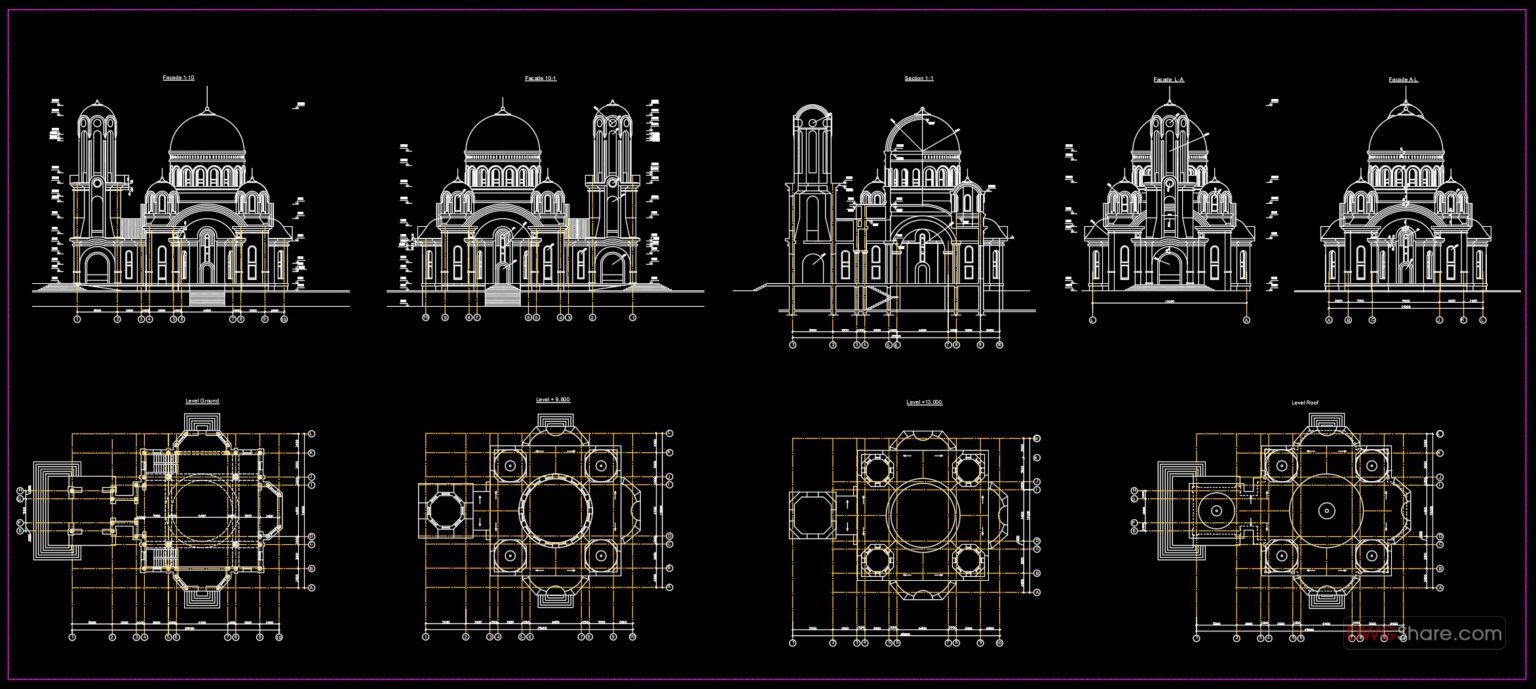 4.Church free AutoCAD drawings
