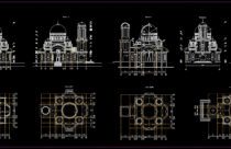 558. Free Download of Detailed CAD Drawings for Canopy Roof Wrapped