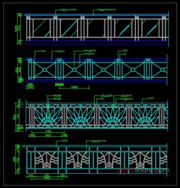 44.Details handrail stairs autocad free download