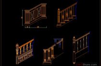7.Classic railing AutoCAD file free download