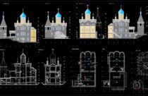 19.Wedding Hall Layout Plan and Elevations CAD