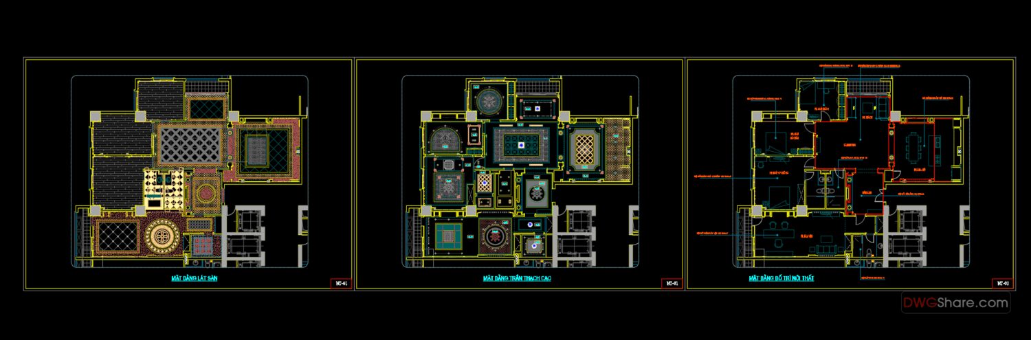 53.Wall cladding details, Ceiling Details Autocad Blocks