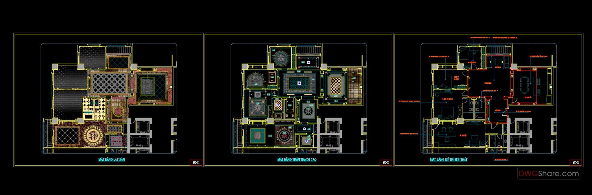 53.Wall cladding details, Ceiling Details Autocad Blocks
