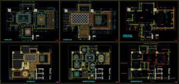 53.Wall cladding details, Ceiling Details Autocad Blocks