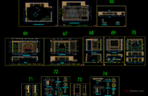 254. Detailed CAD drawings of skylight roofs and balcony railings for a ...