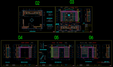 55.Wall cladding details, Ceiling Details Autocad Blocks