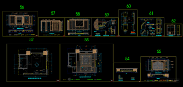 59.Wall cladding details, Ceiling Details Autocad Blocks