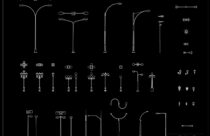 78.Flag Pole Elevation and Sections Details Autocad file