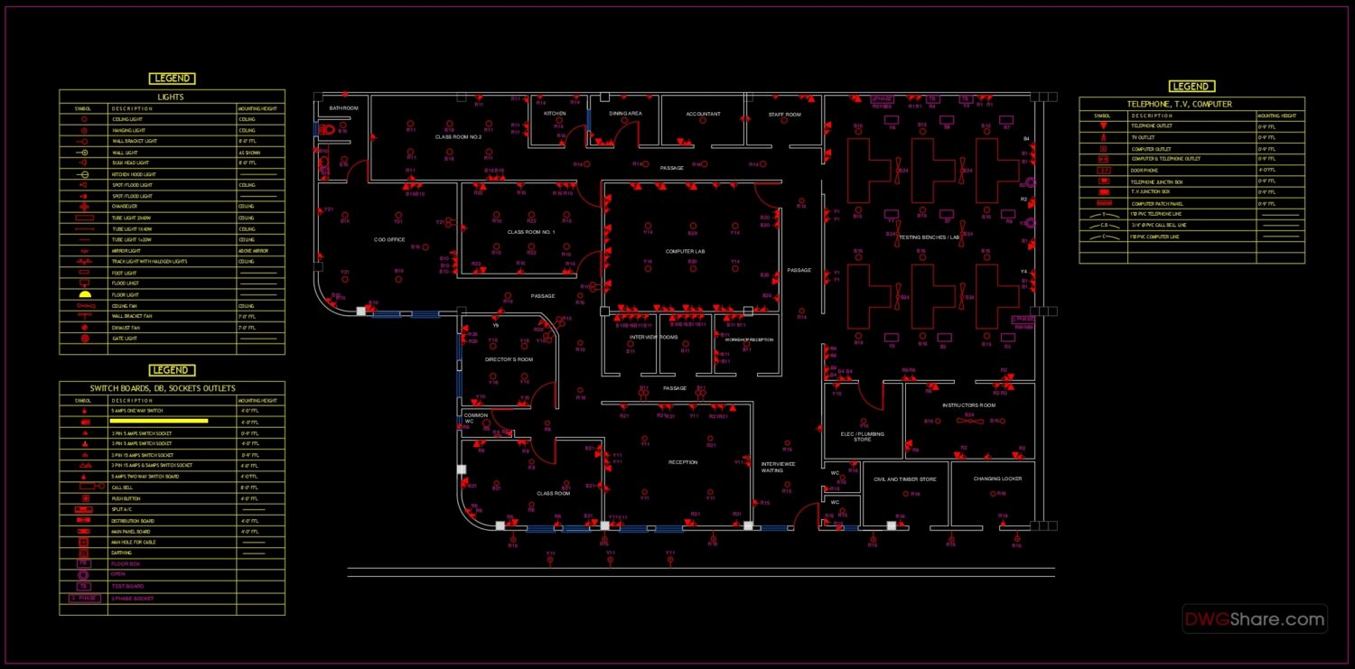 70.Electrical Wiring Plan CAD