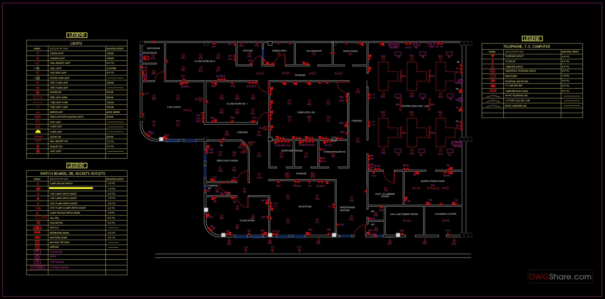 70.Electrical Wiring Plan CAD