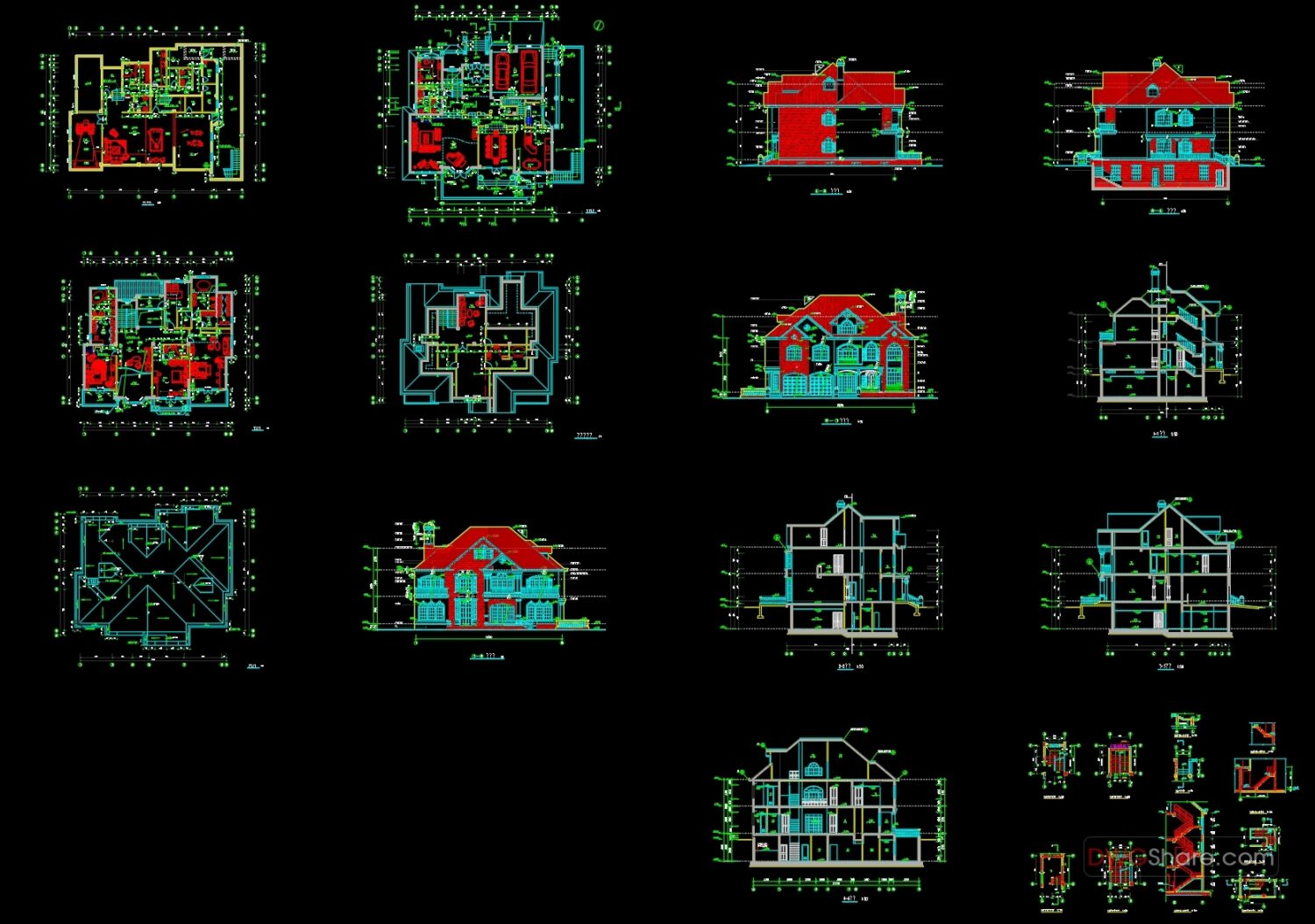 70.House Plan Design AutoCAD File Free download