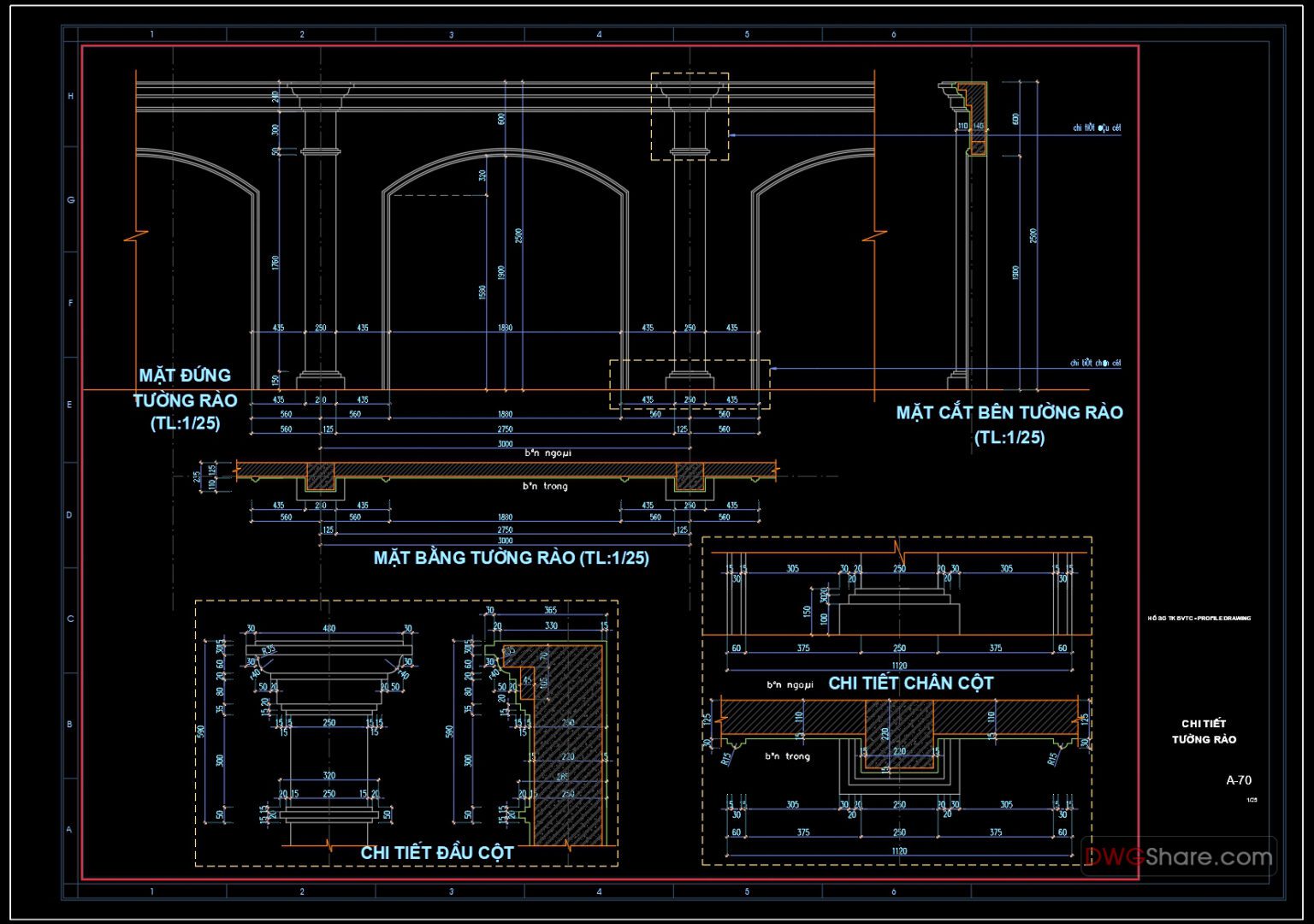 85.Gate Plans DWG With Detailing For Free Download