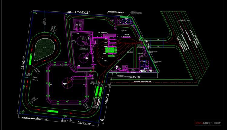 49.Cad File of Roadside Planting Landscape Layout Plan For Free Download