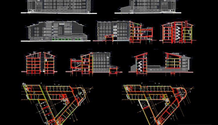 Administrative Building free AutoCAD drawings - Free Cad Blocks ...