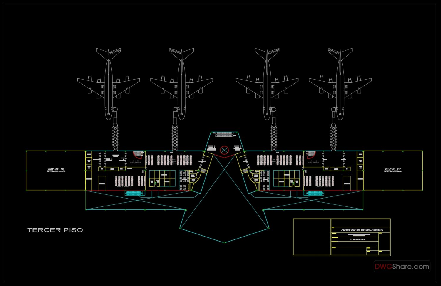 Airport General Plan Autocad Drawing