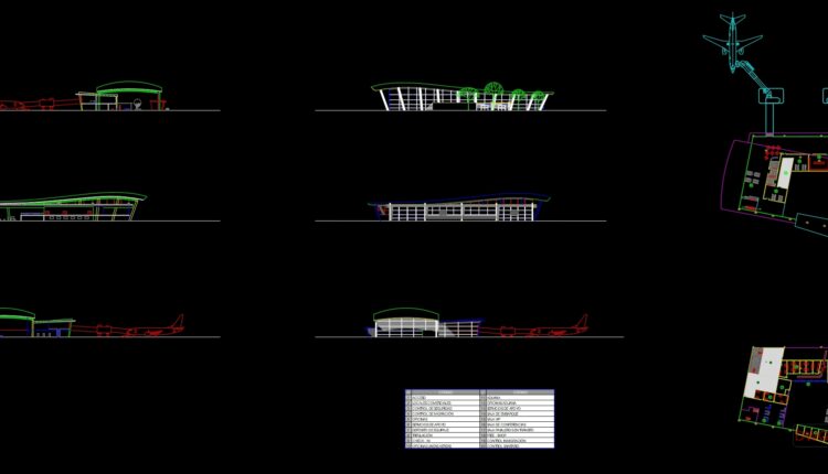 Airport Passenger Terminal Design Autocad DWG File - Free Cad Blocks ...