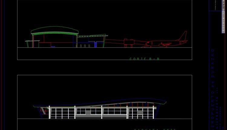 Airport Passenger Terminal Design Autocad DWG File - Free Cad Blocks ...