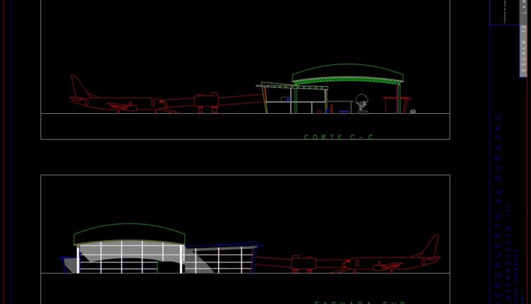 Airport Passenger Terminal Design Autocad DWG File - Free Cad Blocks ...