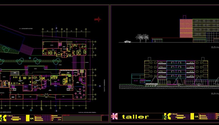 Apart Hotel Plan and Elevation AutoCAD File DWG - Free Cad Blocks ...