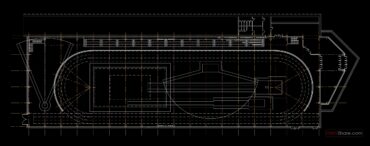 Athletics Arena free AutoCAD drawings