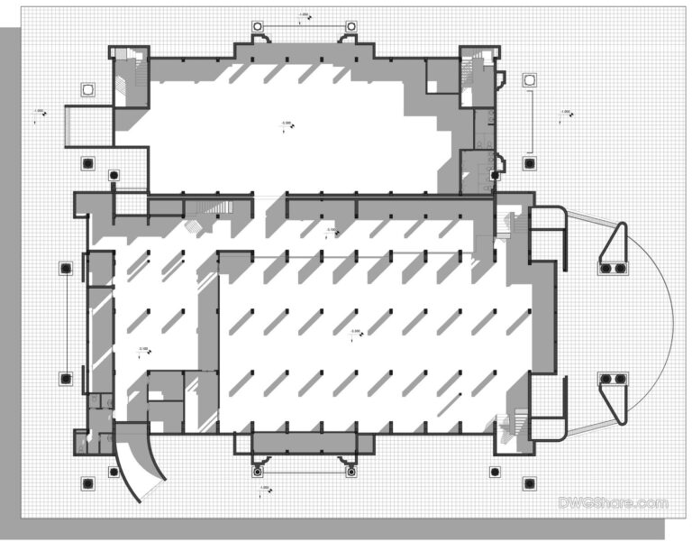 Auditorium Details With 800 Seats Full Project File