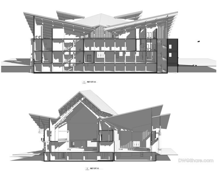 Auditorium Details With 800 Seats Full Project File