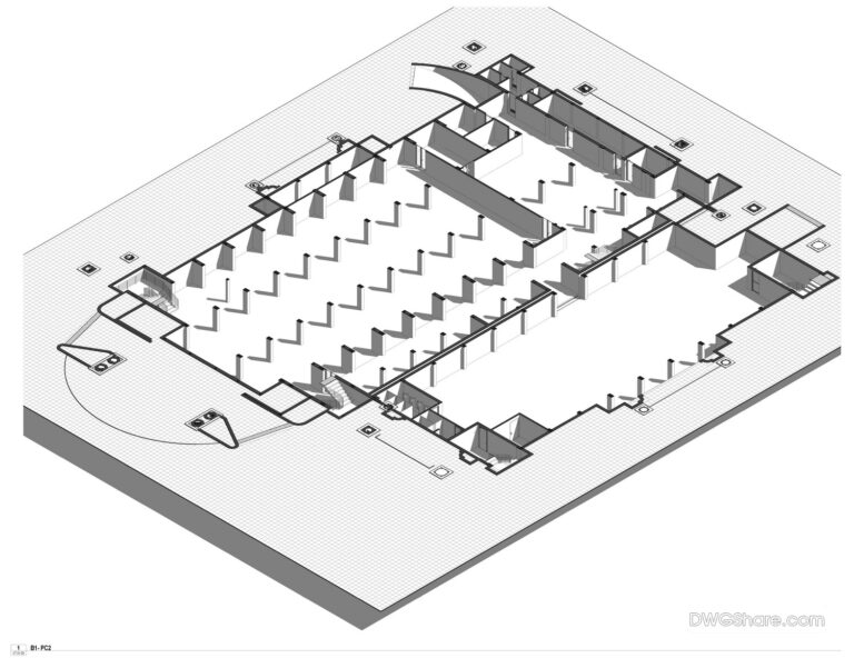 Auditorium Details With 800 Seats Full Project File