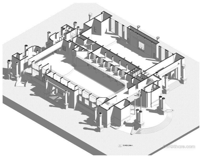 Auditorium Details With 800 Seats Full Project File