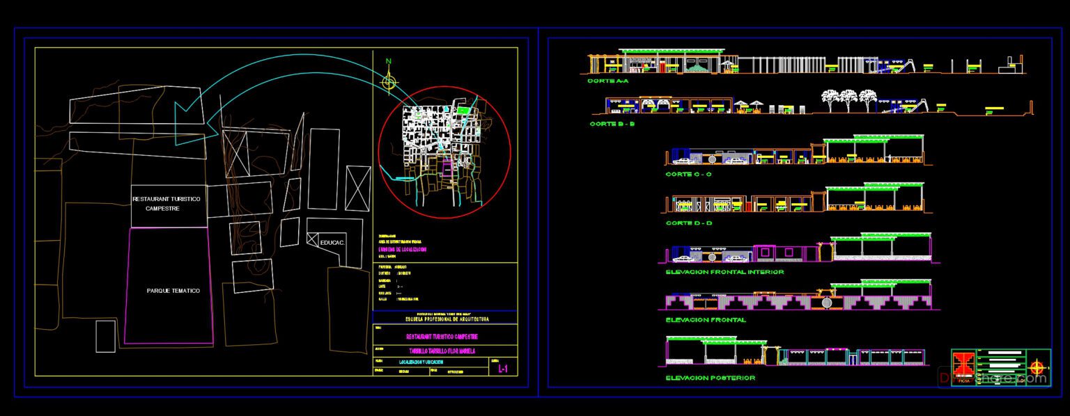 Bamboo Restaurant with All Details AutoCAD File DWG