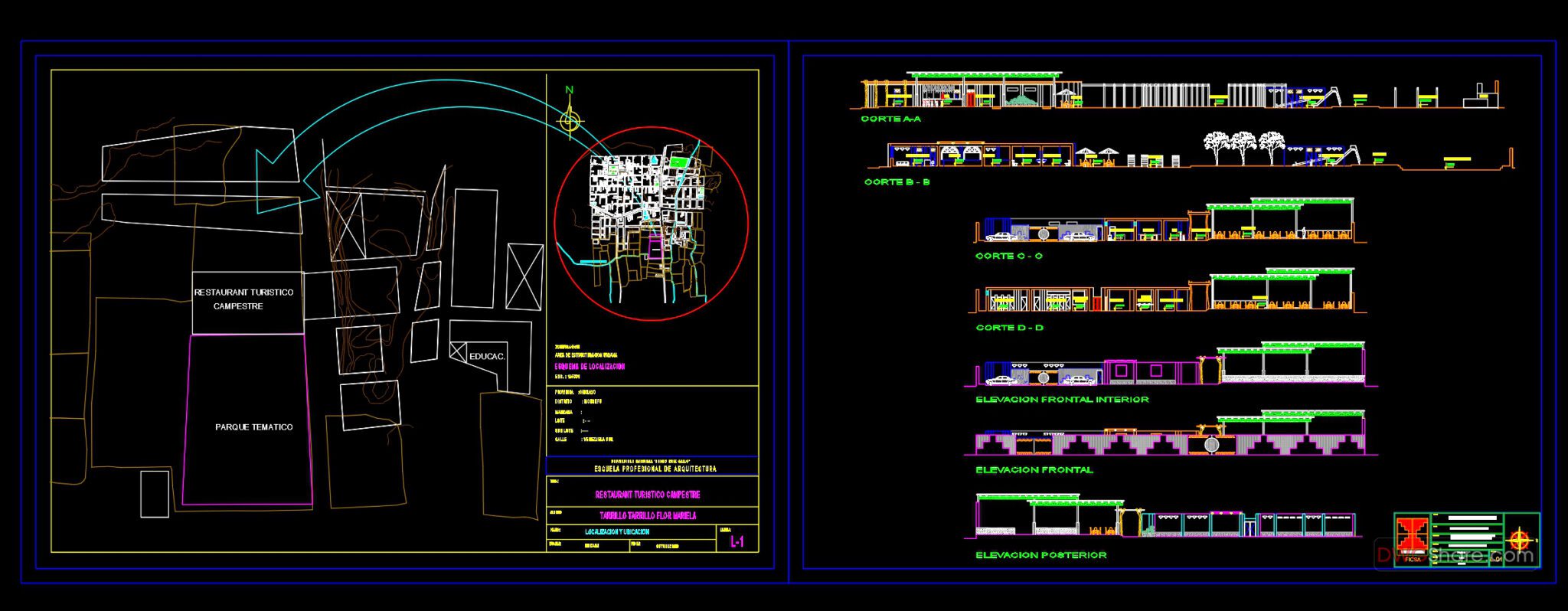 Bamboo Restaurant with All Details AutoCAD File DWG