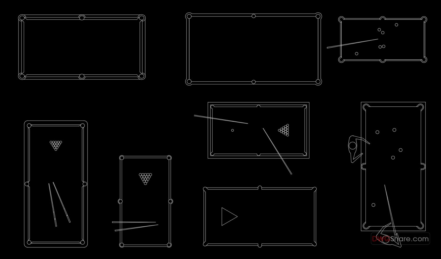 Billiards free AutoCAD drawings