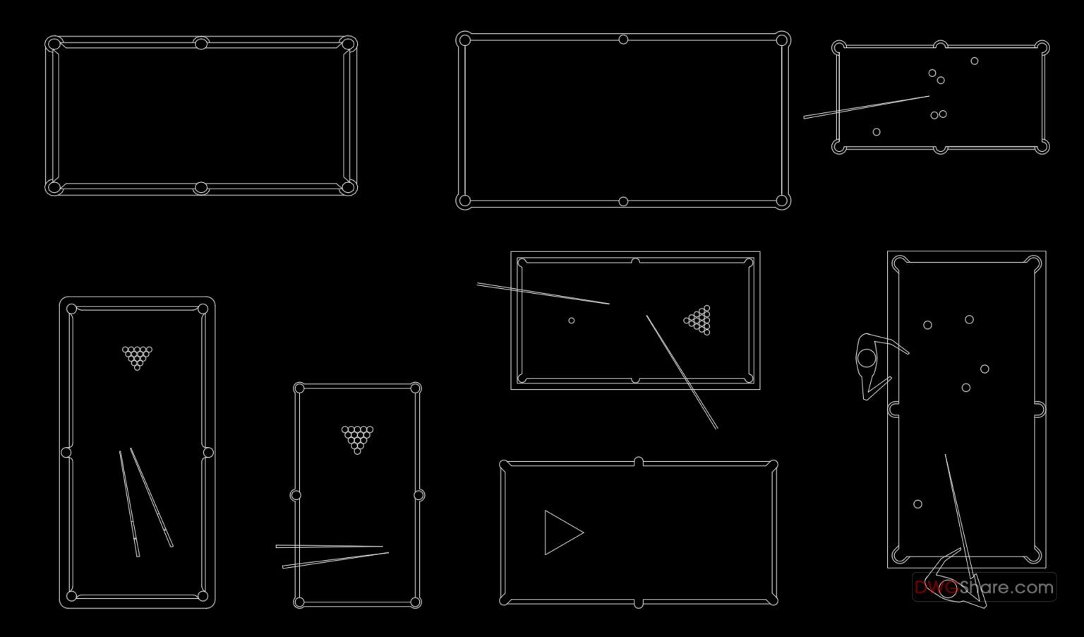 Billiards free AutoCAD drawings