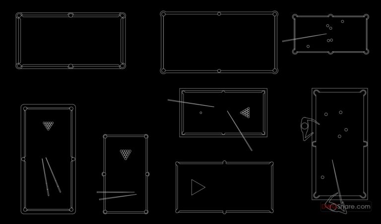 Billiards free AutoCAD drawings