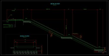 Bus Stop Plan and Sections Details AutoCAD File DWG