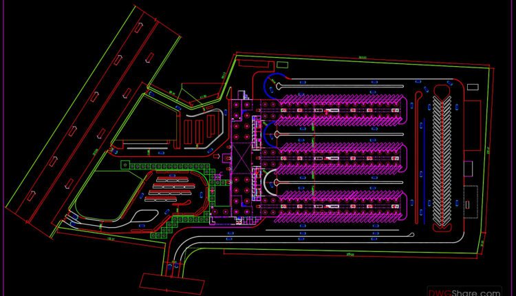 Bus Terminal Project Design AutoCAD File DWG - Free Cad Blocks ...