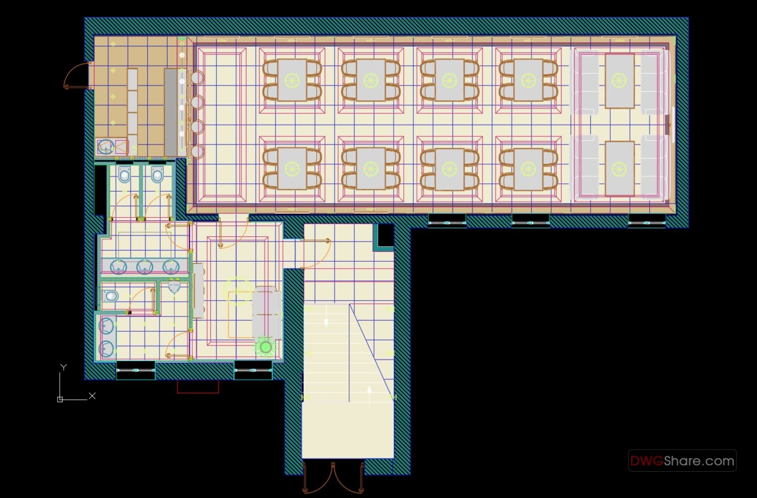 Cafe 1 free AutoCAD drawings
