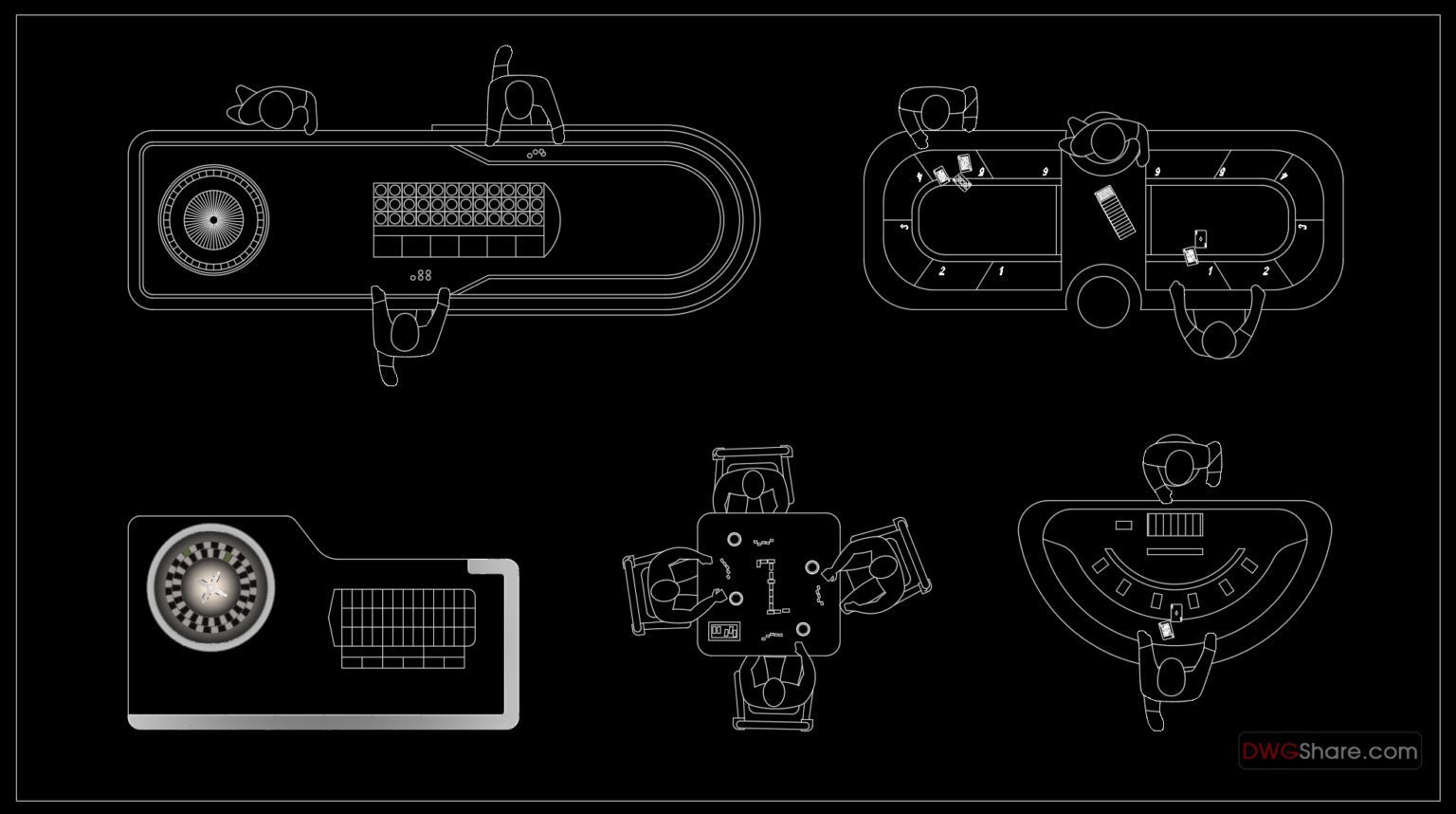 Casino 1 free AutoCAD drawings