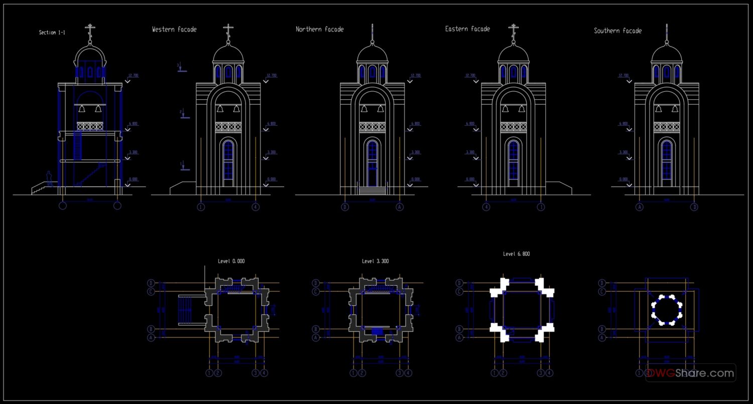 Chapel free AutoCAD drawings