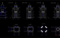 82.Autocad Drawings Of Compound Wall Layout And Details For Download